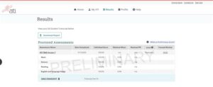 What does "Preliminary" indicate on my ATI TEAS Score Report? | ATI